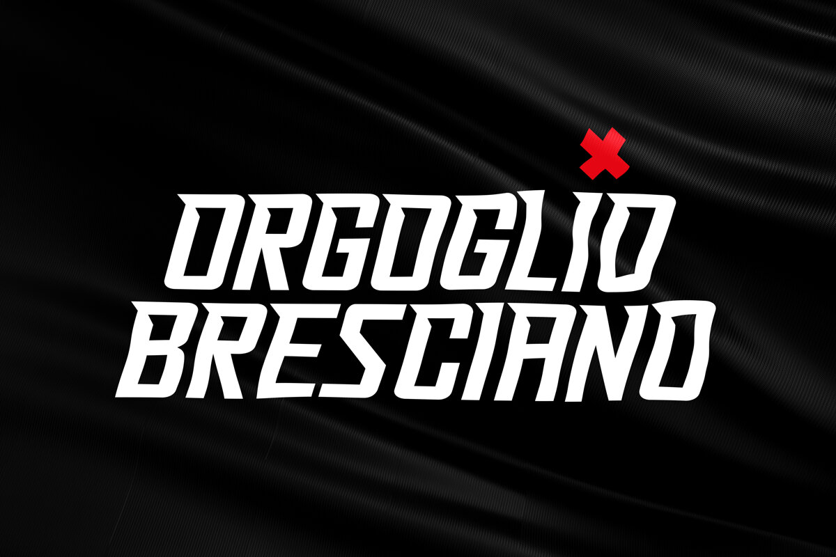 Bandiera Orgoglio Bresciano in vendita, bandiera nera con logo intero
